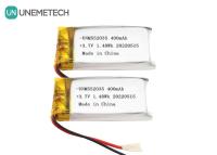 China 3.7V Rechargeable Lithium Ion Polymer Battery 552035 400mAh Li Po Battery For Wireless Device for sale