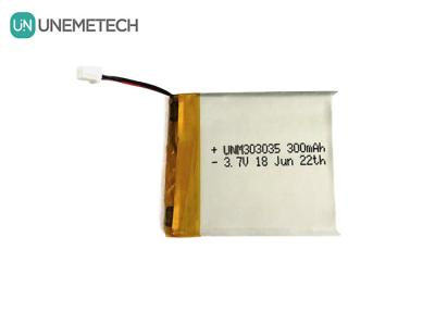 China 300mAh Lithium Polymer Battery 303035 Nominal Voltage 3.7 V Lipo Battery MSDS Approved for sale