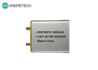 China High Capacity LiPo Battery 10000mAh 3.87V 106578 For Energy Storage Systems for sale
