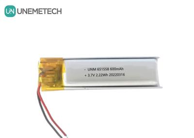 China Beauty & Makeup Battery Supplier 600mAh 3.7V Lipo Battery 651558 for Hair Remover for sale