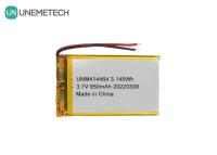 China 3.7V 850mAh Rechargeable LiPo Battery 414464 Pouch Battery For Table Lamp for sale