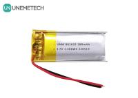 China 1S LiPo Batteries 3.7V 380mAh Rechargeable Li-polymer Battery 861632 for Table Lamp for sale