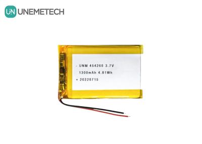 China Lithium Ion Polymer Battery Cell 3.7V 1300mAh 454260 for Soalr Systems for sale