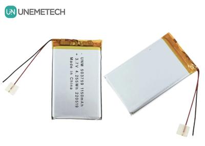 China 3.7V 1150mAh 503759 Custom Lipo Polymer Rechargeable Battery For Recorder for sale