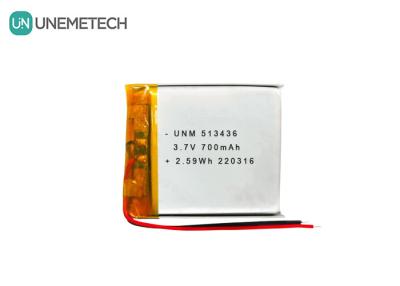 China 3.7V 700mAh 513436 Rechargeable Lithium Ion Polymer Battery for GPS Trackers for sale