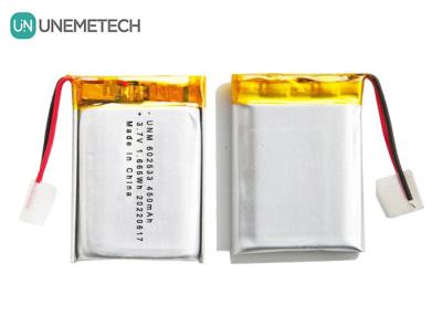 China Rechargeable 3.7V 450mAh 602533 Deep Cycle Lipo Battery For Smart Watches for sale