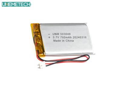 China 3.7 V 760mAh Lithium Polymer Battery 503048 with CE Approved for Smart Electronics for sale