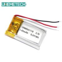 China 3.7V 65mAh 561118 Rechargeable Customizable Lithium Polymer Battery for Earbuds for sale