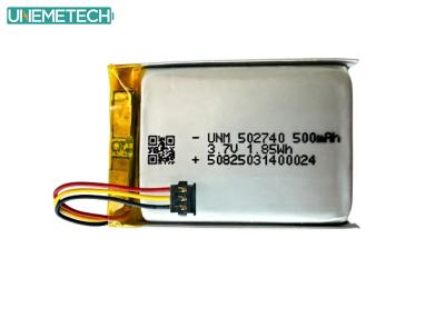 China 3.7V 500mAh Lithium Polymer Battery 502740 LiPo Battery For Hearing Aid Charging Case for sale