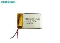 China Low Self Discharge LiPo Battery 282028 / 3.7V 140mAh Lithium Polymer Battery for Wearable Devices for sale