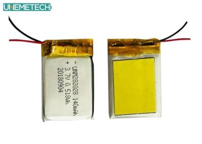 China Low Self Discharge LiPo Battery 282028 / 3.7V 140mAh Lithium Polymer Battery for Wearable Devices for sale