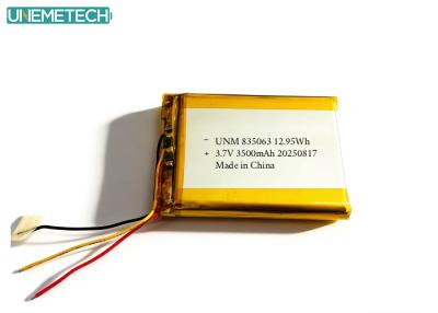 China 3.7V 3500mAh Custom Large Lithium Polymer Battery 835063 for Medical Beauty Equipment for sale