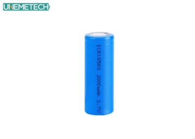 China 18500 3.7V 2000mAh High Capacity Cylindrical Lithium Ion Battery for Power Tools for sale