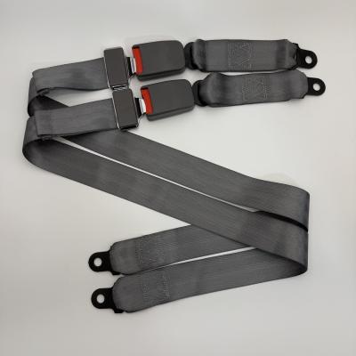 China 1.4m Gray 2-Point Adjustable Universal Seat Belt for Bus, School Bus, Truck, Van, Forklift for sale