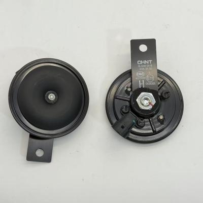 China 24V Dual Tone Disc Type Electric Horn CHNT Brand High Low Tone Auto Horn Replacement Parts for Large Bus Coach Commercial Vehicles for sale