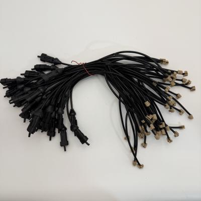 China Bus Brake Pad Wear Sensor Warning Cable, Disc Brake Induction Wire, For VIE & Heli, Female Waterproof Connector Black Plug for sale