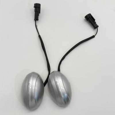 China 24V LED Roadside Marker Light TY‑LJD‑X Silver Oval Tire Lamp Waterproof Plug Back Adhesive Universal Bus Coach Side Ground Warning Spare Parts for sale