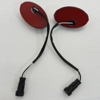 China 24V LED Roadside Marker Light TY‑LJD‑X Silver Oval Tire Lamp Waterproof Plug Back Adhesive Universal Bus Coach Side Ground Warning Spare Parts for sale