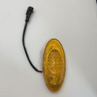 China 24V LED Water‑drop Shape Side Marker Turn Signal Light 4111‑00037FC Amber Lens Waterproof Plug Back Adhesive Universal Bus Coach Spare Parts for sale