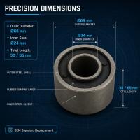 China Universal Bus Stabilizer Bar End Bushing 68*24*50/65mm Heavy Duty Suspension Rubber Bushing for Commercial Bus Repair for sale
