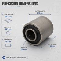 China Universal Bus Stabilizer Bar End Joint Bushing 42*20*50mm Wear Resistant Heavy Load Suspension Bushing for Coach Maintenance for sale