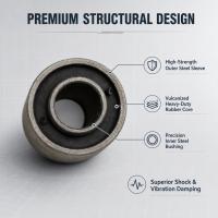 China Universal Coach Stabilizer Bar End Bushing 24*54*47/55mm Heavy Duty Rubber Balance Bar Bushing for Yutong Kinglong Bus Chassis Spare Parts for sale