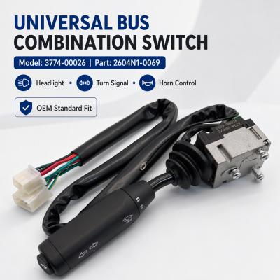 China Universal Bus Combination Switch 3774-00026 Multi Function Control Switch For Headlight High Low Beam Wiper And Horn for sale