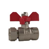 China PN30 1/2 Inch Brass Ball Valve 435 PSI with Plastic Butterfly Handle - 10,000 Cycle Tested for sale