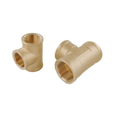 China Leakage Proof F/F/F Brass Tee Fitting for Thread Connection - 16 Bar Pressure, -10°C to 110°C Temperature Range for sale