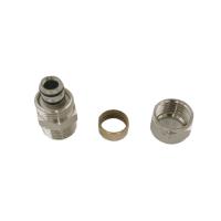 China 16mm Brass Compression Fitting with Rubber Sealing Ring - 16 Bar Working Pressure, ISO228 Thread Standard for sale