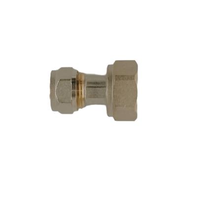 China F M Brass Compression Fittings Straight Brass Fitting 16mm Size High Strength Locknut 16 Bar Pressure Rating for sale