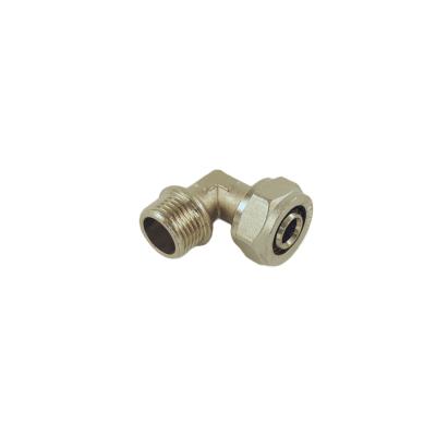 China CE Certified 90 Degree Elbow Male Thread Brass Compression Fitting 16 Bar Pressure ISO228 Thread for sale