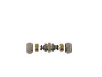 China 16mm Chromed Brass Compression Coupling Fitting - 16 Bar Working Pressure, ISO228 Thread Standard for sale