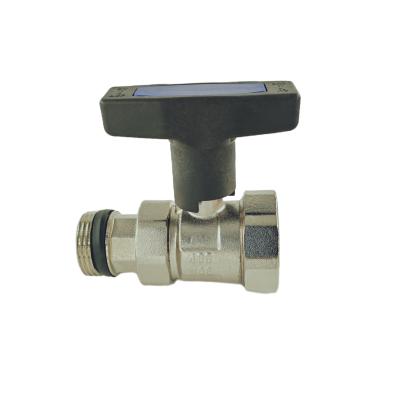 China Yuehao Brass Mini Ball Valve with Plastic T-Handle, 16 Bar Pressure Rating, -20°C to 120°C Temperature Range for sale