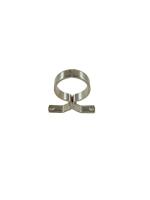 China 22mm Brass O-Type Pipe Clamp Fittings with CE Certification and Polished Chromed Finish for PE/PEX/PVC Pipes for sale