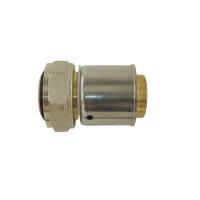China Compressing Brass Press Fittings for PEX Pipes with Stainless Steel Sleeve - 16 Bar Pressure, -20°C to 150°C Temperature Range for sale
