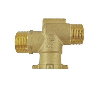 China Leakage Proof Brass Pipe Tee Fitting M/M Thread 16 Bar Pressure ISO228 Standard for sale