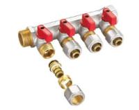 China Forged Brass Water Manifold 4-Way 1/4