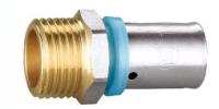 China HPb 57-3 Brass Press Fitting for PEX Pipe with ISO 228 Thread and 16 Bar Pressure Rating for sale