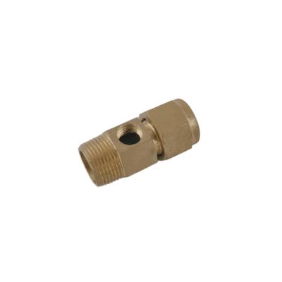 China Male Thread 3 Way Straight Brass Compressor Fittings with Locknut for sale
