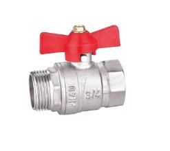 China Industrial Brass Ball Valve 16 Bar Pressure -20°C to 120°C Temperature Range with PTFE Seal and Chrome Handle for sale