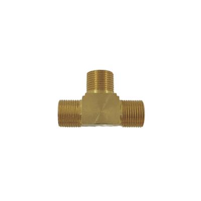 China 1/4inch  M/M/M Tee Brass thread Pipe Fitting for sale