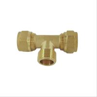 China Brass Male Threaded Compression Fitting with 16 Bar Pressure Rating and -20°C to 150°C Temperature Range for sale