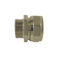 China 16mm High Pressure Brass Compression Male Adapter - 16 Bar Working Pressure, ISO228 Thread, 10,000 Cycle Durability for sale