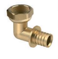 China Brass Elbow Pipe fittings with Nut for sale