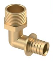 China Brass Elbow Pipe fittings with Male Thread Connection for sale