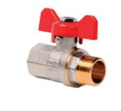 China High Performance F/M Brass 2-Way Valve with Butterfly Handle - 16 Bar Pressure, 10,000 Cycle Durability for sale