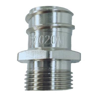 China Chromed Brass 20mm Male Thread Fittings For Oil Media for sale