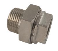 China Chromed Hexagon MF Brass Thread Fittings For Industry for sale