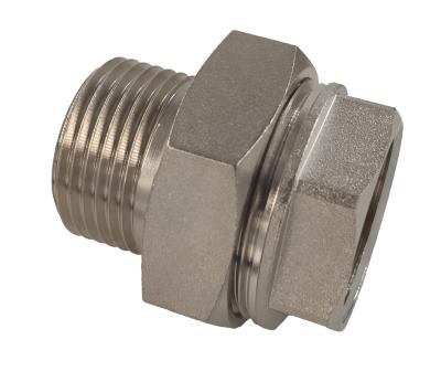 China Chromed Hexagon MF Brass Thread Fittings For Industry for sale